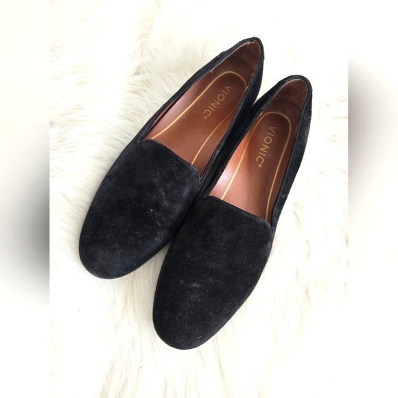 Vionic | Shoes | Vionic Womens Black Suede Loafers Size 7 | Poshmark